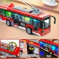 DISEN 1:16 MTA Electric Hybrid Transit Bus Toys for Boys 3-6 Years with ...