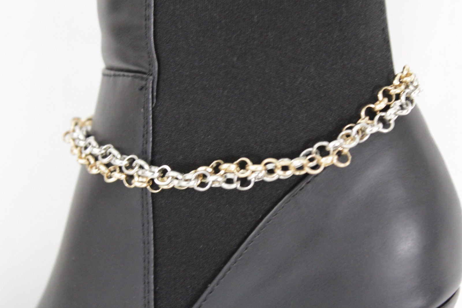 Sexy Women Western Boot Bracelet Silver Gold Metal Chain Bling Anklet ...