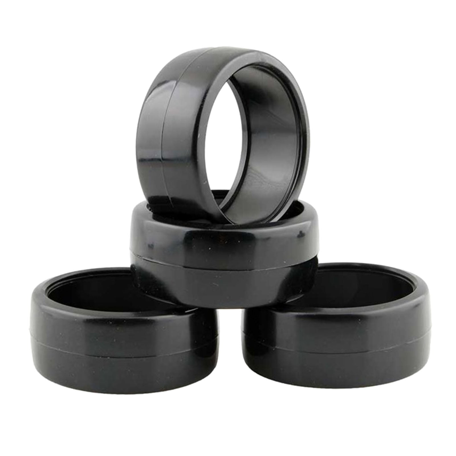 Pack of 4 Rubber Tires Shockproof Lightweight 1/ 10 RC Drifts Car Tires ...