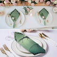 Cloth Napkins Set of 6 Green Misty Forest Cocktail Napkins Moon Crow ...