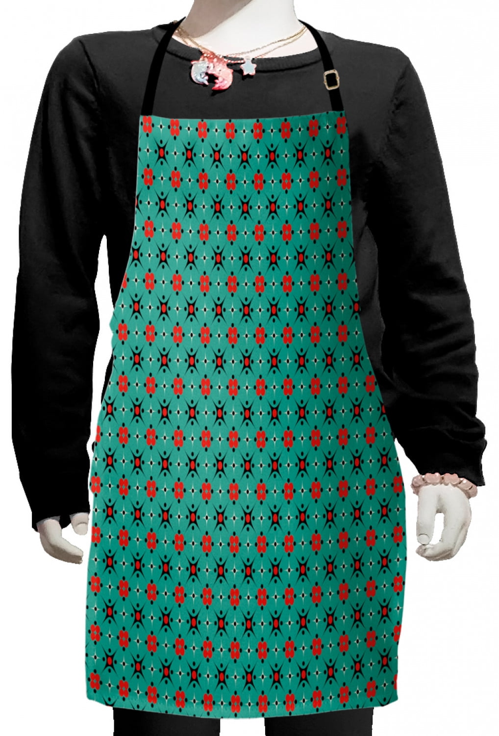 Abstract Kids Apron, Illustration with Geometric Shapes Repeating Old ...