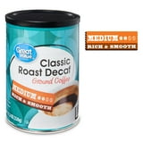 Great Value Classic Decaf Medium Roast Ground Coffee, 11.3 oz - Walmart.com