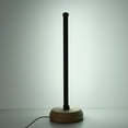 Simple Designs, Wood base Mini Table Lamp, 13.4" H,Black,3-Color ...