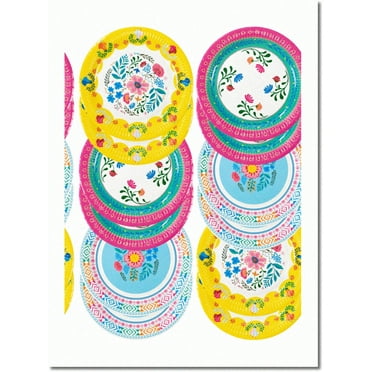 Talking Tables | 144 x | 8.5" Pretty Vintage Floral Disposable Bulk ...