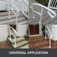 VEVOR 3-Step Transitional Handrail Fits 1 or 3 Steps Matte White Stair ...