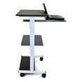 Luxor Adjustable Height Mobile Compact Standing Workstation With Shelf ...