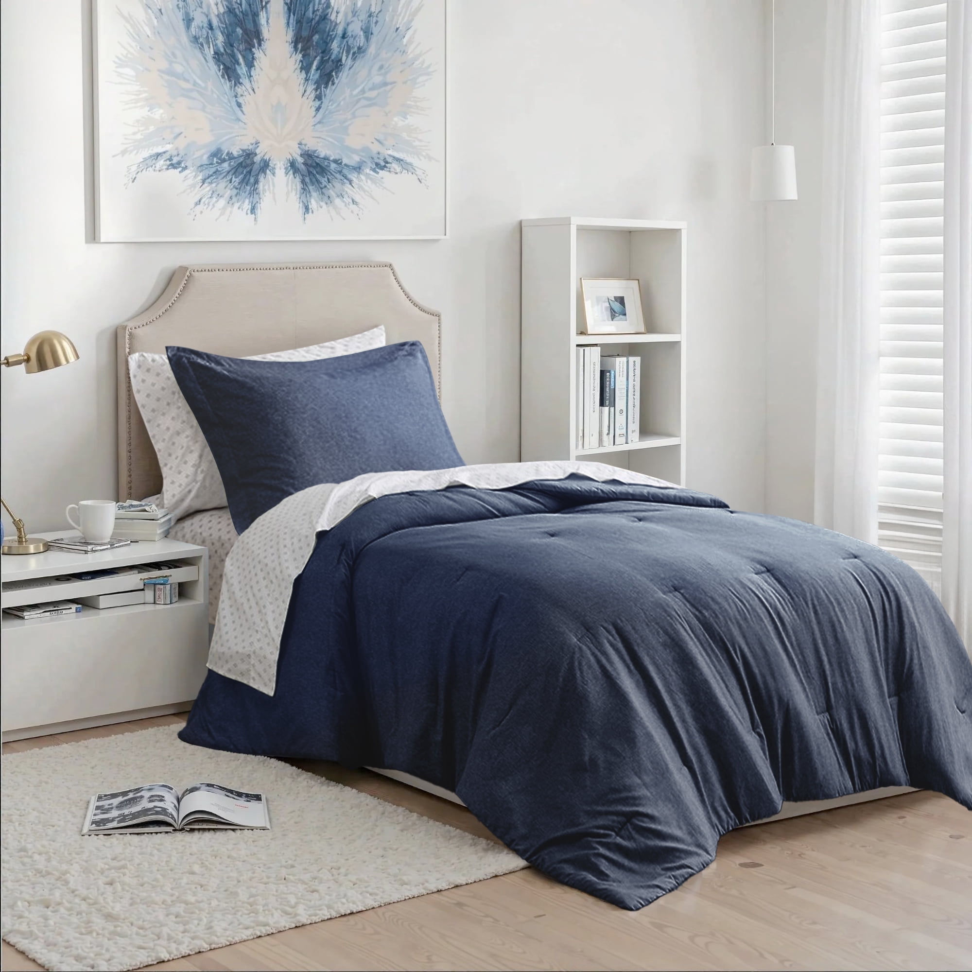 Regency Heights 5-Piece Twin/Twin XL Bed in a Bag Set, Reversible ...