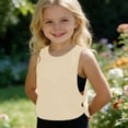 BRGZLK Tank Tops for Girls Summer Solid Color Side Cut Out Twist Knot ...