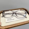 Women's Oval Fashion Glasses, Light Brown Transparent Frame Non ...