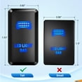 Nilight Blue LED Light Bar Push Button Switch 12V On Off for Toyota ...