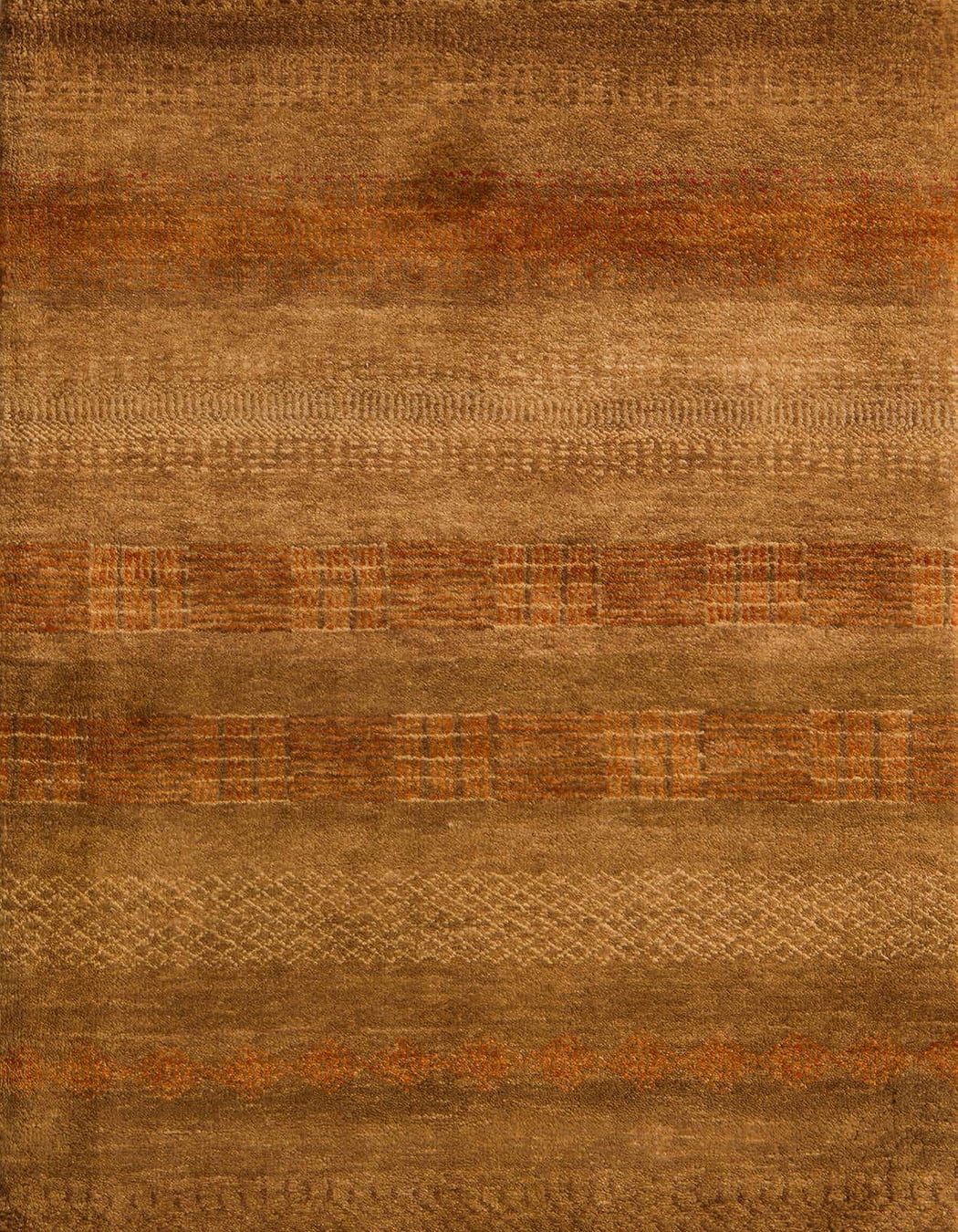 Ahgly Company Indoor Rectangle Abstract Neon Orange Abstract Area Rugs ...