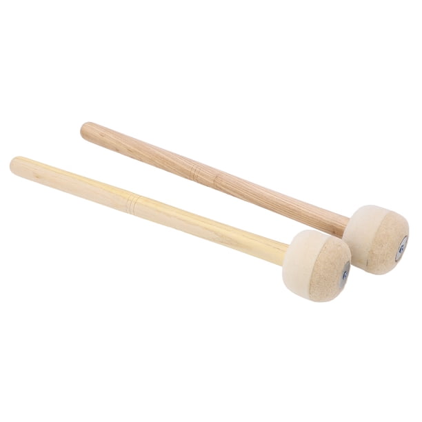 Drum 2Pcs Drum Mallet Felt Head Long Wooden Handle Non Slip Instrument ...