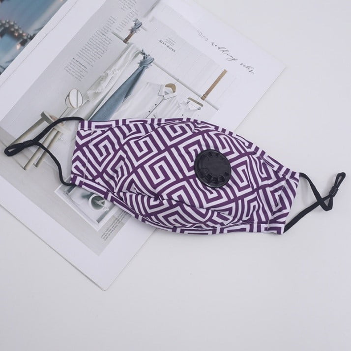 Reusable Face Mask with Breathing Air Valve and 2 Free Carbon Filters ...