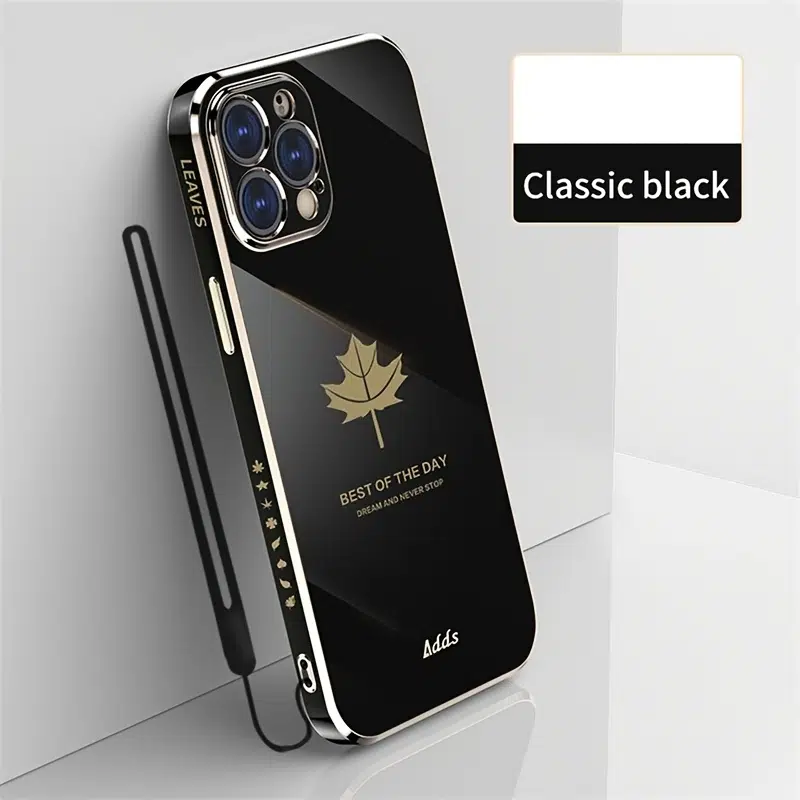 6D Electroplating Maple Leaf Fall Proof Mobile Phone Protective Cover ...