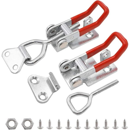 smseace 2 Pack Adjustable Toggle Clamp(with Lock Hole), 180Kg 400Lbs ...