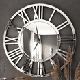 Glamorous Decorative 32" Round Mirror Wall Clock - Modern Large Clocks ...