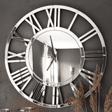 Glamorous Decorative 32" Round Mirror Wall Clock - Modern Large Clocks ...