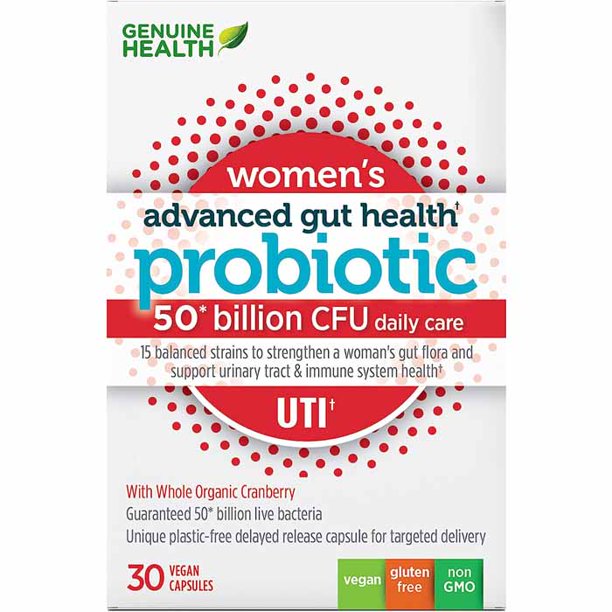 Genuine Health - Advanced Gut Health Probiotics For Women Uti 50 ...