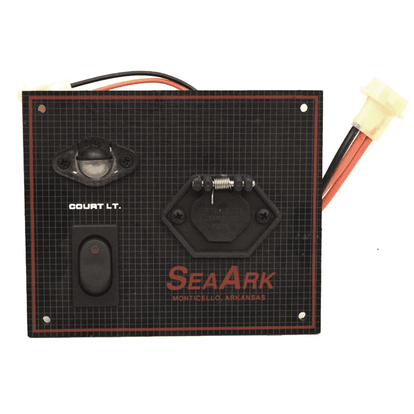 SeaArk Boat Trolling Motor Panel | 6 x 5 Inch Black Red Plastic ...