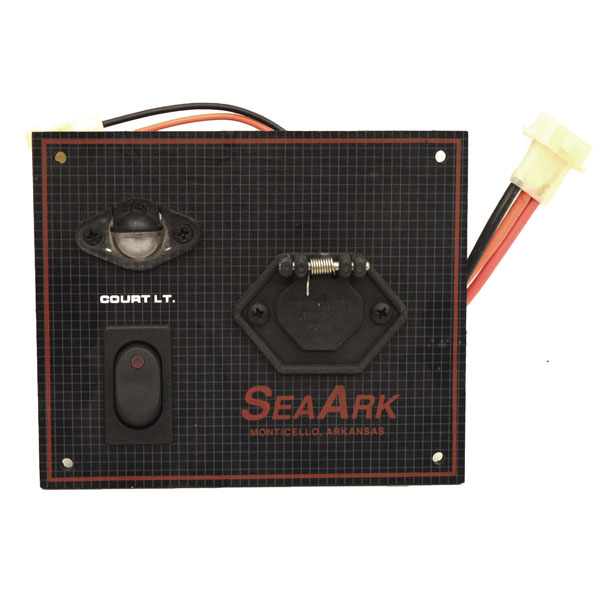 SeaArk Boat Trolling Motor Panel | 6 x 5 Inch Black Red Plastic ...