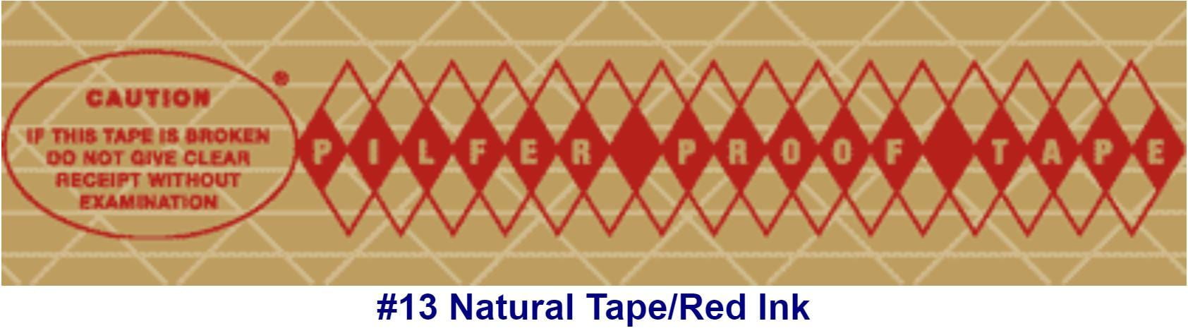 Printed "Caution Pilfer Proof Tape" Reinforced Kraft Gummed Tape 3" x ...