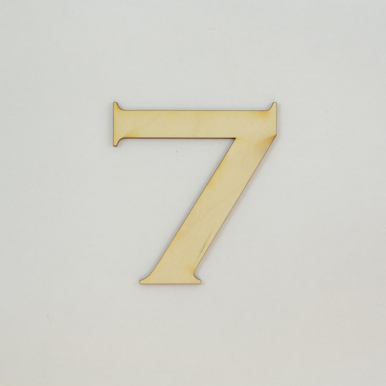 1 Pc, 10 Inch X 1/8 Inch Wood Numbers 7 In The Copperplate Gothic Bold ...