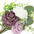 Masteelf Violet Silk Artificial Flower Bouquet for Wedding Decoration ...