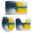Abstract Color Block Bathroom Rugs Set Yellow Block Gradient Oil ...