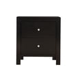 Black Bedside Table with Drawers - 22 Inch Nightstand - Modern Bedroom ...