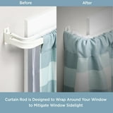 "Kenney® White Decorative Double Curtain Rod, Adjustable 28-48 ...