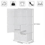 Zimtown 8-Cube DIY Modular Cubby Shelving Storage Organizer, Portable ...
