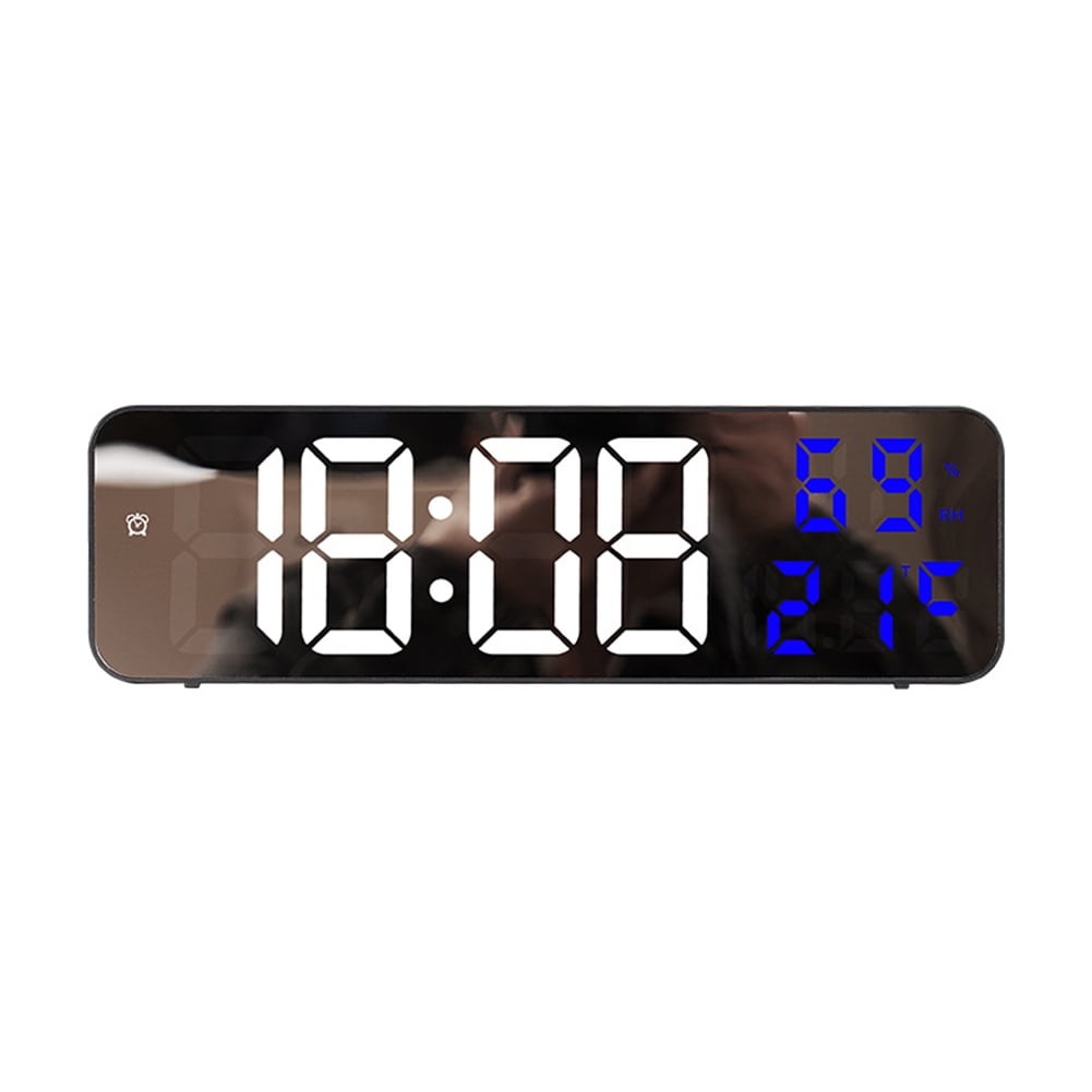 Juiluna LED Digital Wall Clock with Large Display Wall-mounted Time ...