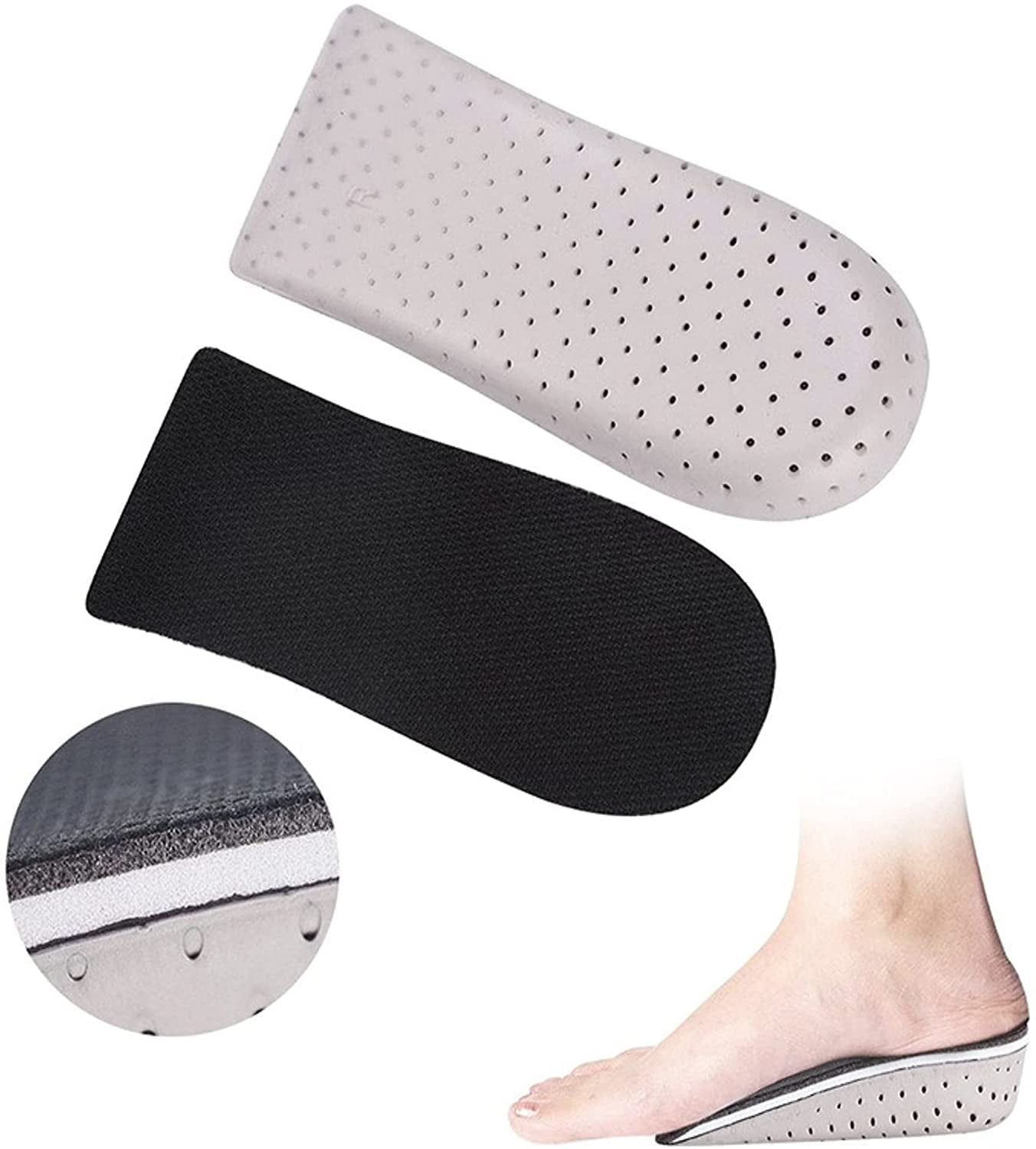 Sunjoy Tech One Pair Hard Breathable Memory Foam Height Increase Insole ...
