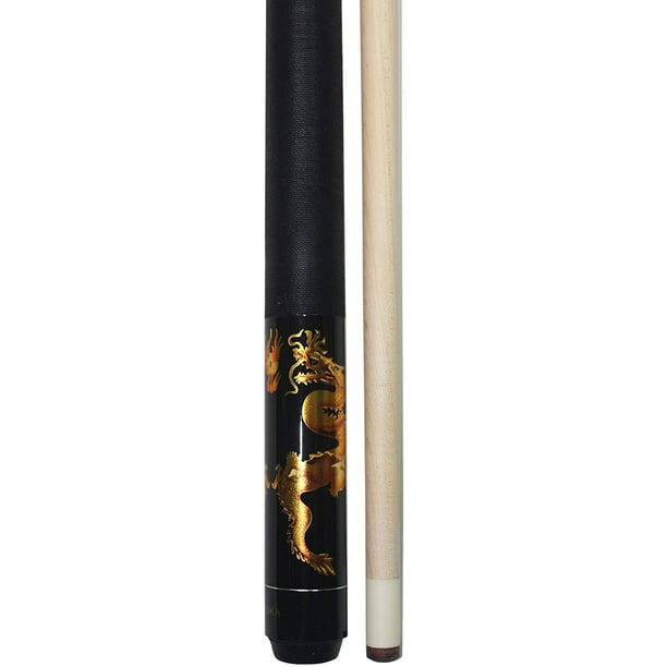 ASKA Golden Dragon Pool Cue Stick, Irish Linen, 13mm Layered Hard Tip ...