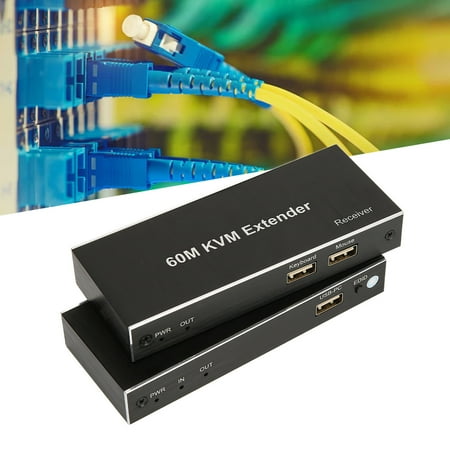 4k Splitter, 4K 60Hz HD KVM Extender, 60m KVM USB Extender Splitter ...