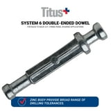 100 Pack Titus System 6 Double-Ended Dowel for Back to Back 3/4" (19mm ...