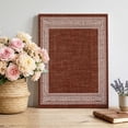 Brown Abstract Art Canvas Wall Art for Living Room, Vintage Linen Greek ...