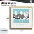 Stupell Industries Paradise Alley Seagull Gathering Gold Framed Floater ...
