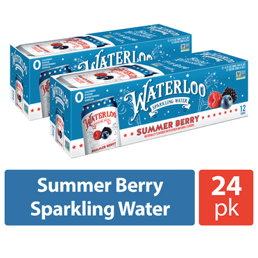 Waterloo Sparkling Water, Lemon-Lime, 12 fl oz, 24 Pack Cans - Walmart.com