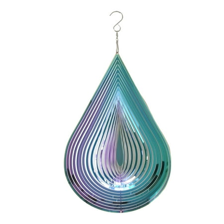 Wind Chimes Ornament Stainless Steel Sound Memorial Water Drop Shape ...