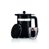 BODUM Cold Brew Iced Coffee Maker 51 Ounce French Press with Double Lids Black - Walmart.com