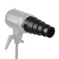 Andoer 98mm Mini Flash Mount Metal Snoot with Honeycomb Grid and 5 ...