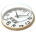 TIMESS 13" Digital Wall Clock, Calendar & Temp, Silent Movement ...