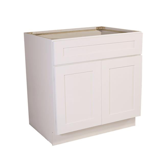 34.5 x 42 x 24 in. Brookings Sink Base Cabinet, White Shaker - Walmart.com