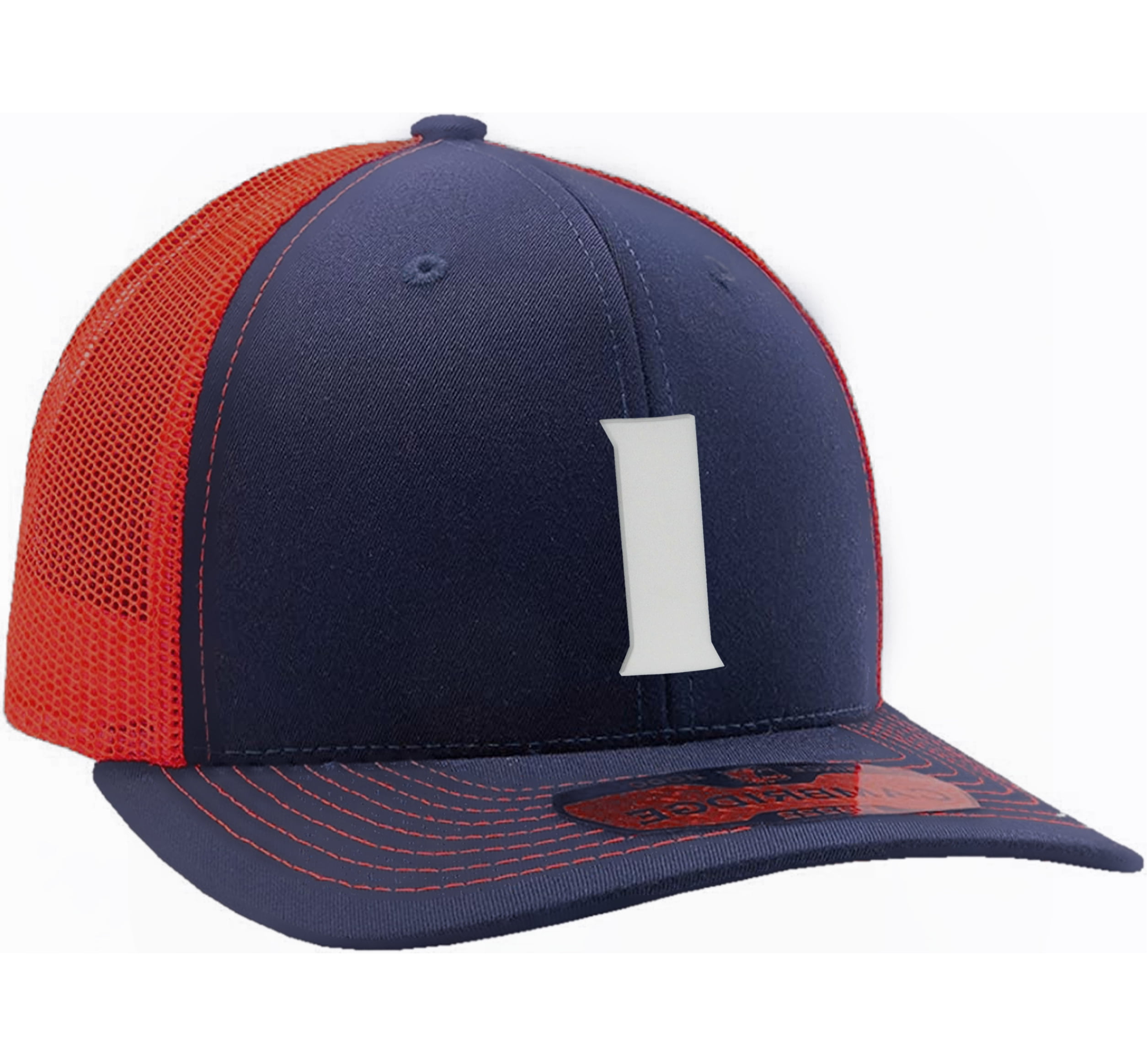 Daxton Baseball Trucker Hat 3D Capital Alphabet Letters Structured Mid ...
