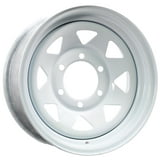 eCustomrim 6-Lug Trailer Wheel Rim, 15X6, White Spoke, 2830 Lb. Load, 4 ...