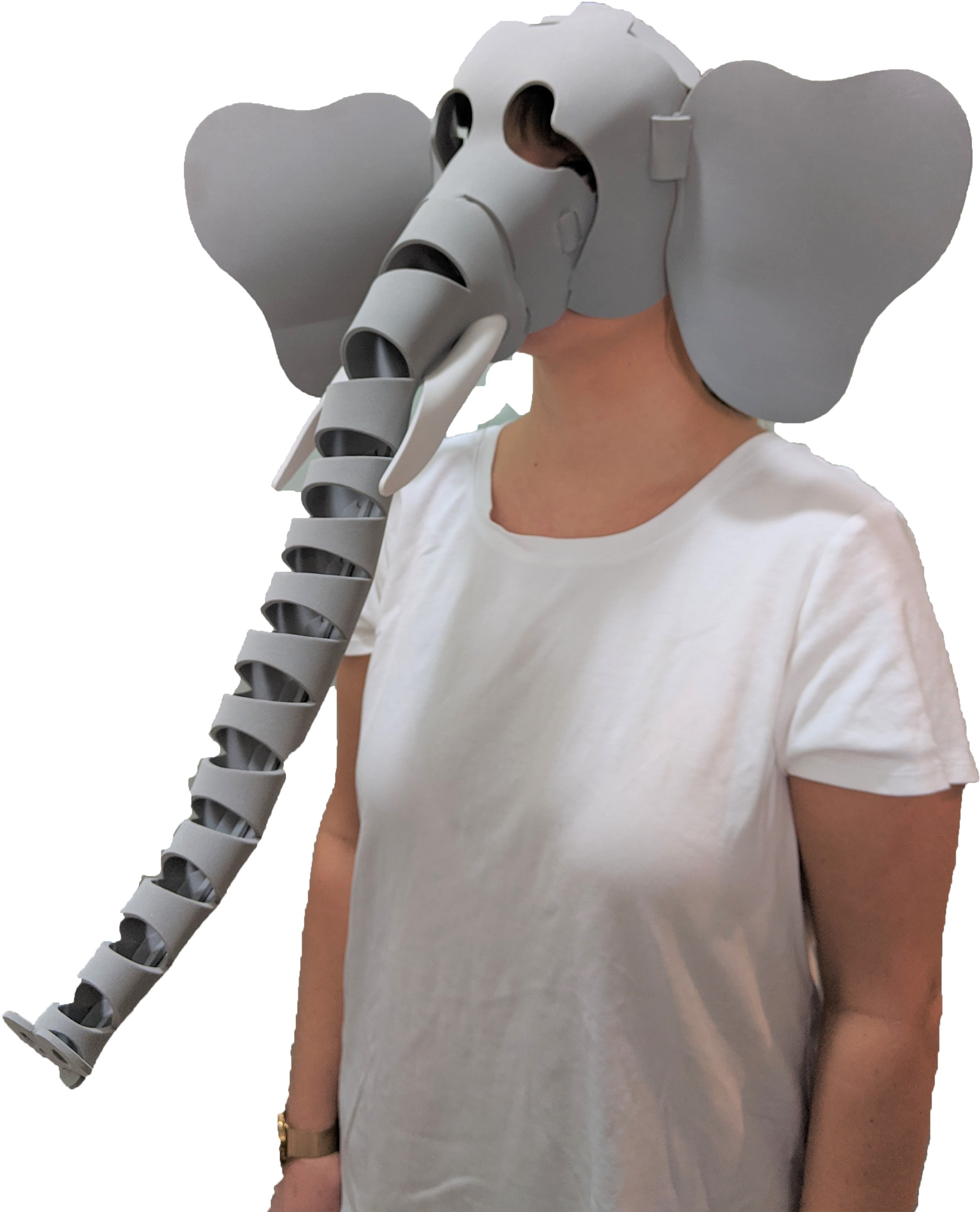 Elephant Mask - Grey White - Go Fun Face - Perfect for Halloween, Child ...