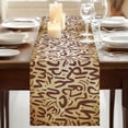 Brown Textured Scribbles Burlap Cotton Table Runner 16x72 Inches Long ...