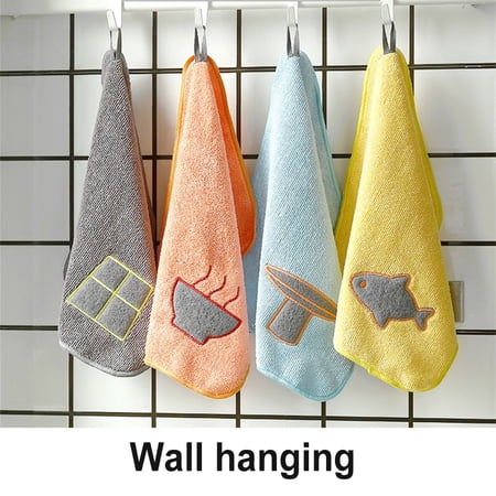 Water Absorbing Thickened Dishcloth Wall Hanging Reusable Dishes Cloth ...