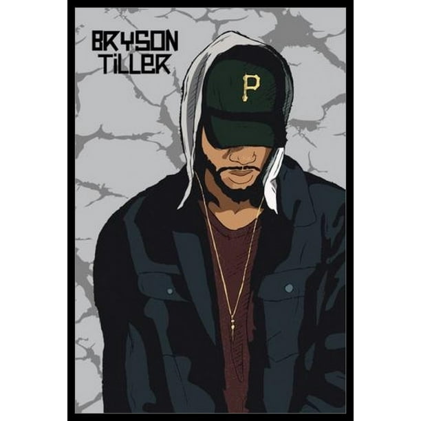 Bryson Tiller Cartoon Laminated & Framed Poster (24 x 36) - Walmart.com